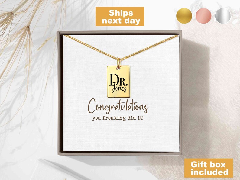 Phd Graduation Gift for Her Layering Necklace Phd Gift Phd Graduation ...