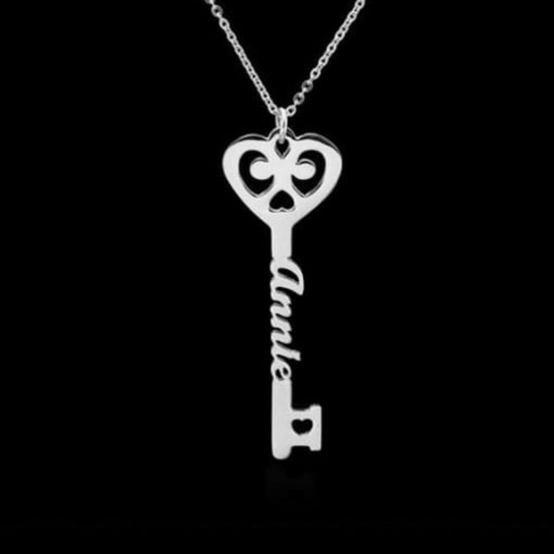 21st Birthday Gift Personalized Name Key Necklace Unlock the - Etsy