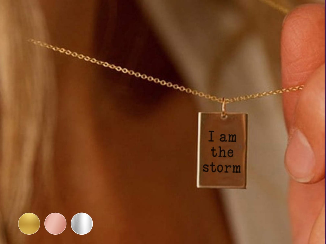 I Am the Storm Necklace - Self Care Gift. Layering Necklace - Rose Gold ...