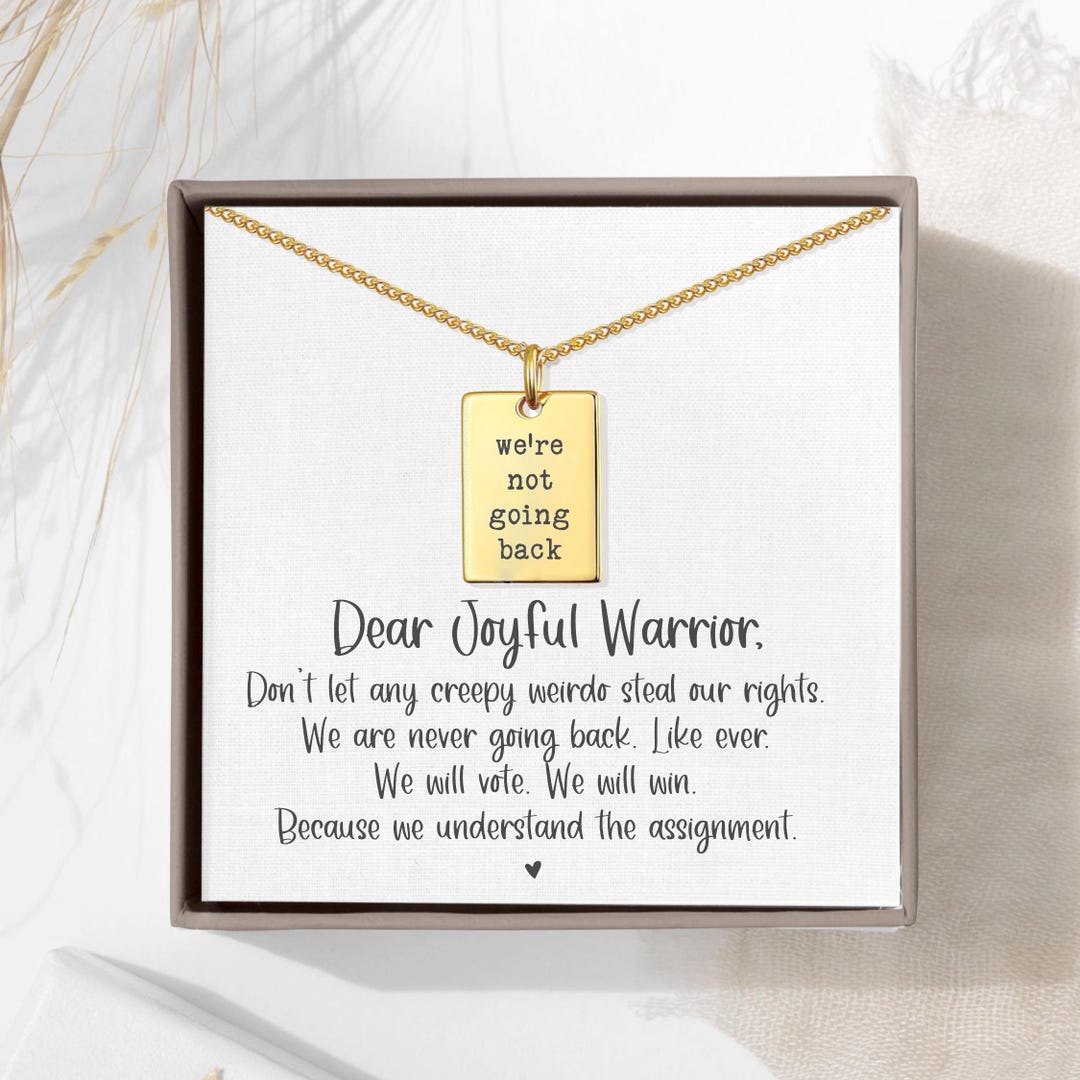Affirmation Necklace: Joyful Warrior Stainless Steel Pendant - Etsy