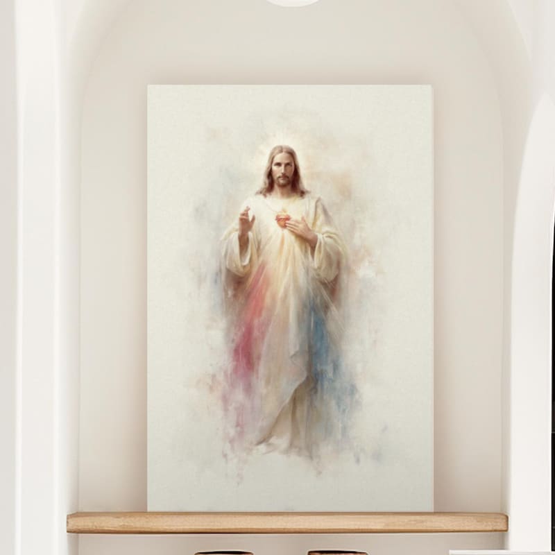 Sacred Heart Modern Art - Etsy