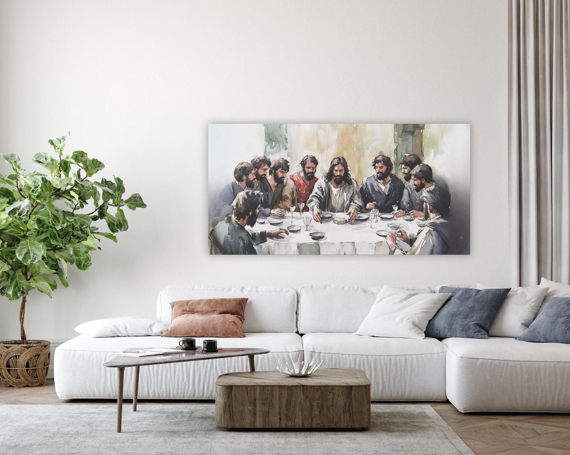 Last Supper Wall Art, Christian Artwork, Last Supper Painting, Last ...