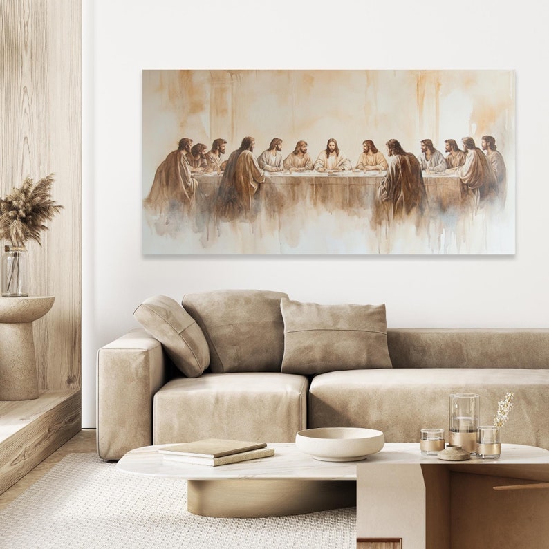 Last Supper Wall Art, Christian Artwork, Last Supper Painting, Last ...