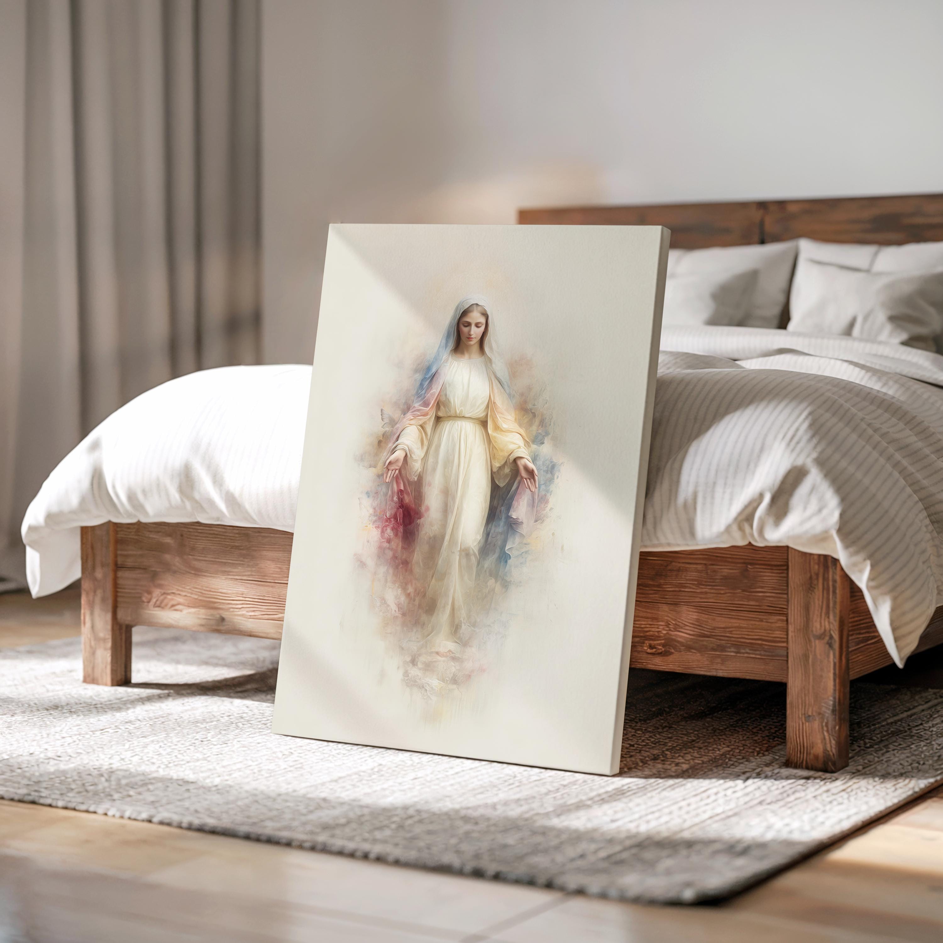 Virgin Mary Christian Wall Art Print: Large Catholic Art, Blessed ...