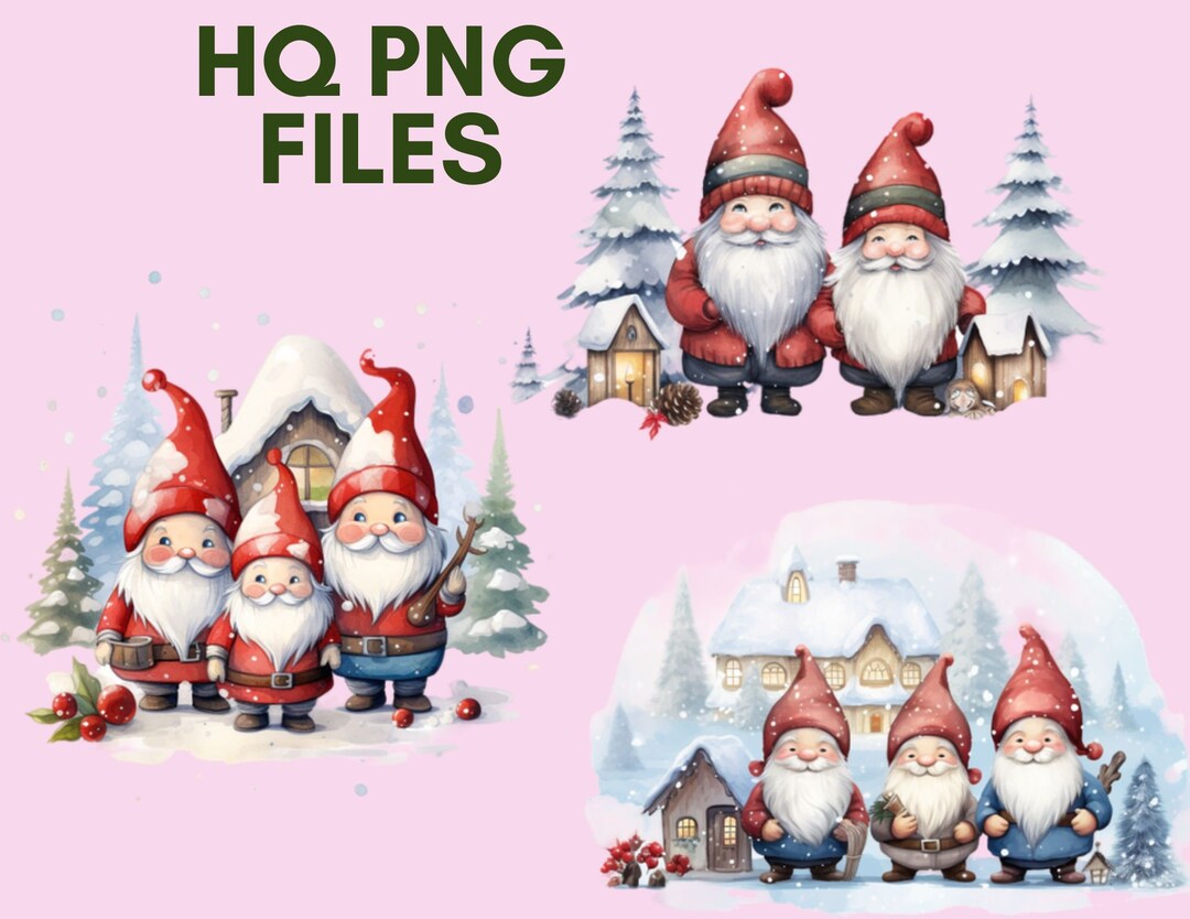 3 High-quality PNG Clipart Images, Christmas Gnome, Christmas PNG ...
