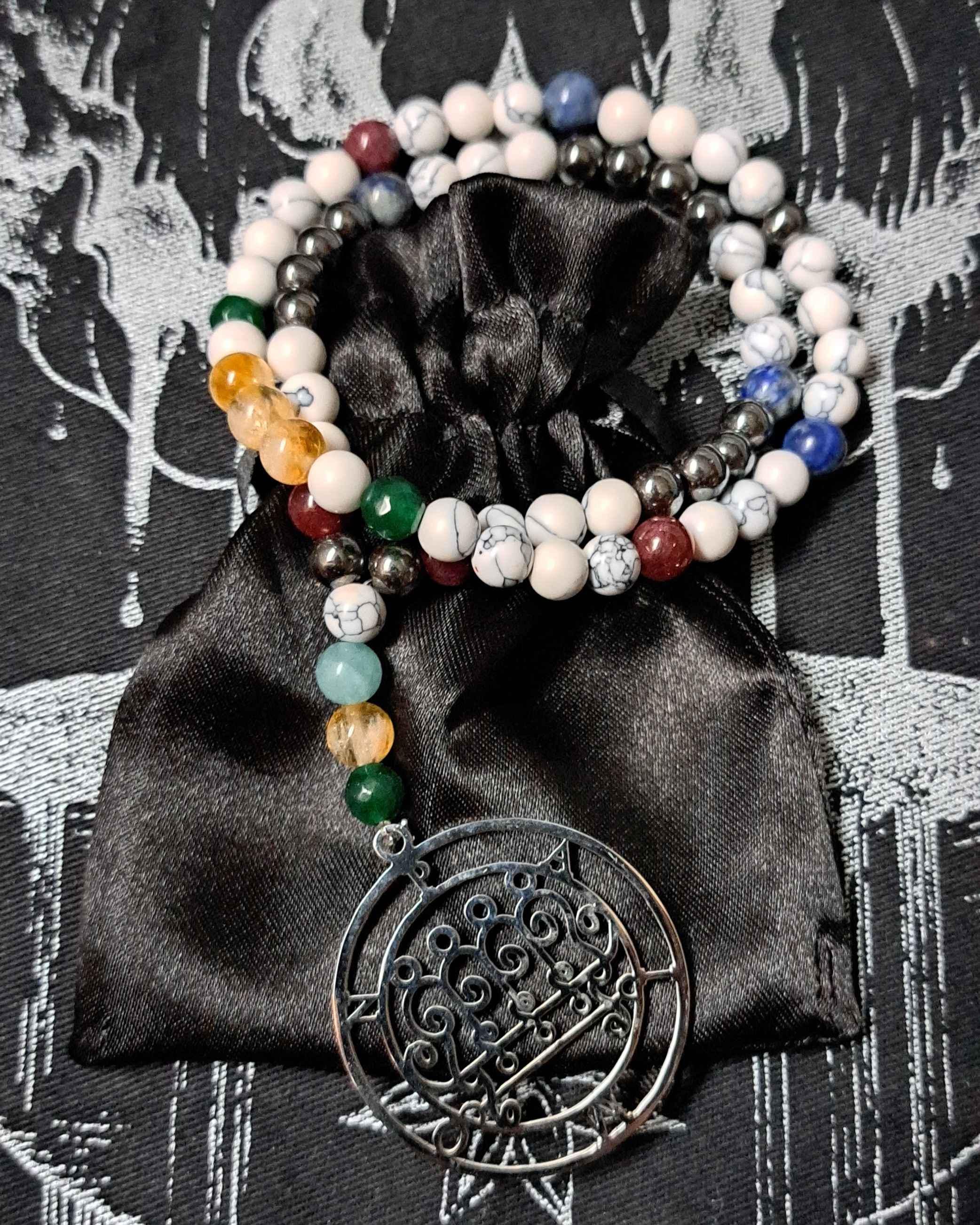 King Paimon Lucifer Naamah Lilith Leviathan Prayer Beads Bracelet Sigil ...