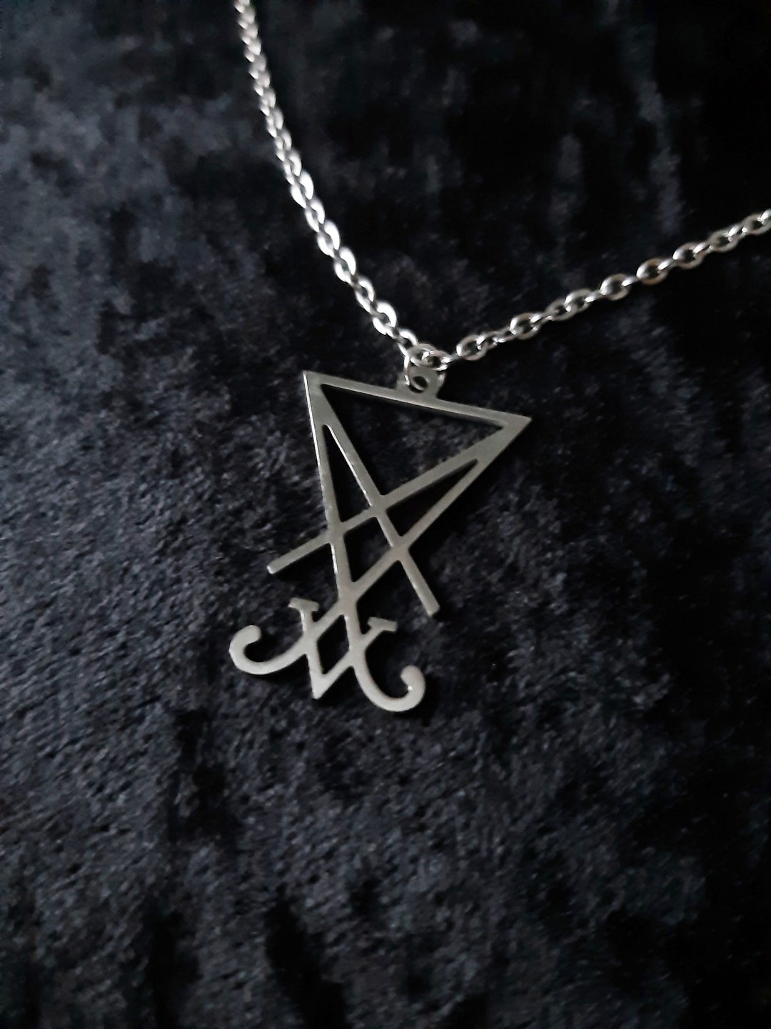 Lucifer Luciferian Steel Necklace - Etsy