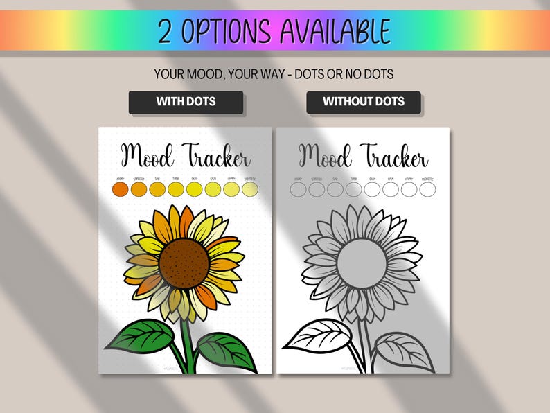 Mood Tracker, Printable Feelings Premade Bullet Journal Page ...