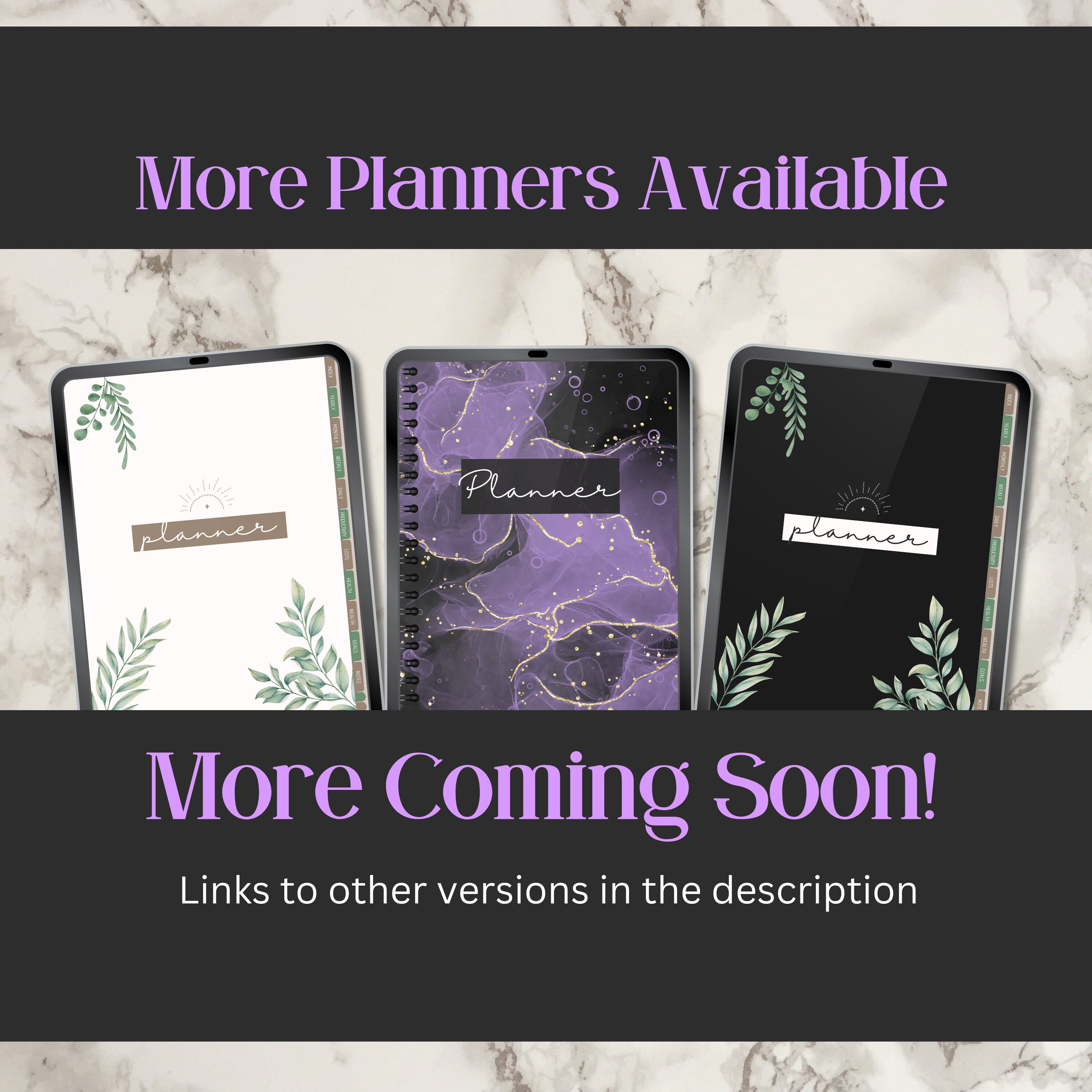 All in One Digital Planner Dark Mode Digital Planner Goodnotes Planner ...