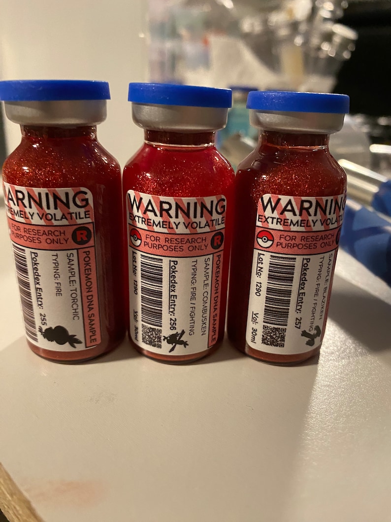 Get Your Own Custom Pokemon DNA Vials Handmade and Unique - Etsy