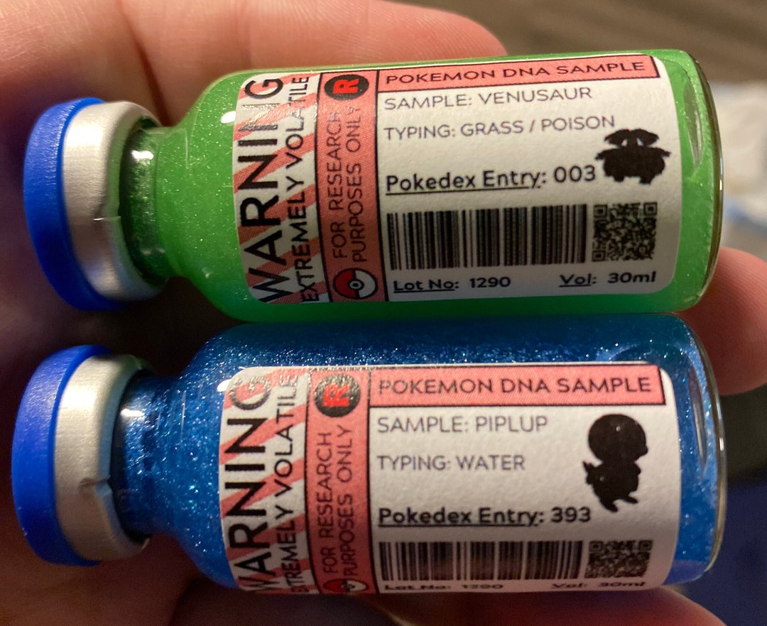 Get Your Own Custom Pokemon DNA Vials - Handmade and Unique! - Etsy