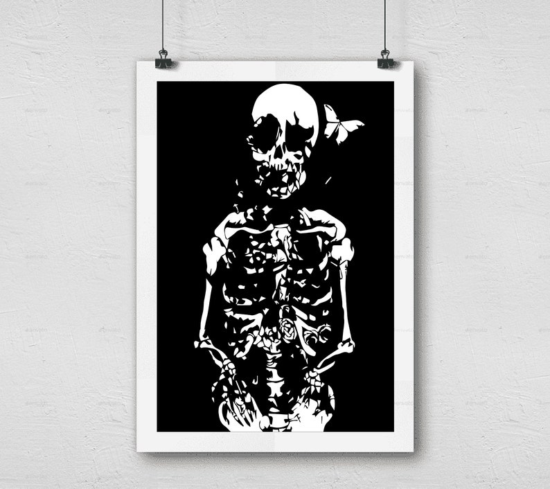 Skeleton Poster SVG Files - Etsy