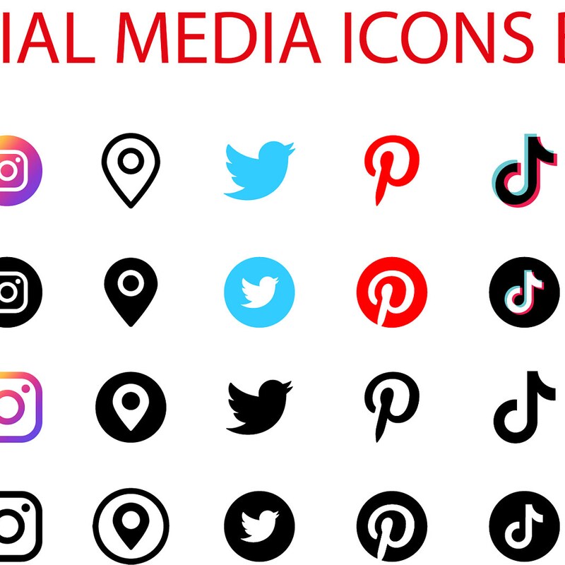 Social Network Icons - Etsy