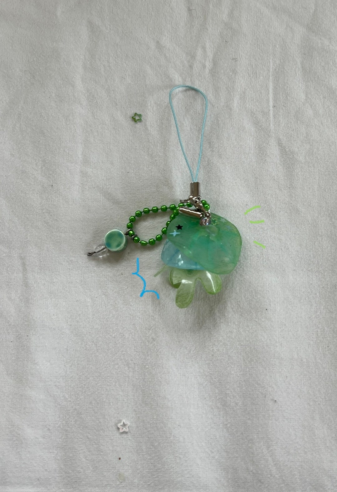 Jellyfish Cute Phone Chain/keychain - Etsy