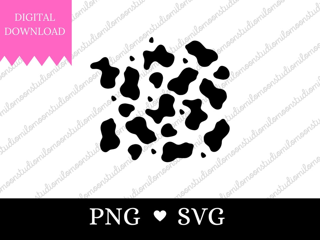 Cow Print SVG & PNG Files for Cricut and Other Cutting Machines Digital ...