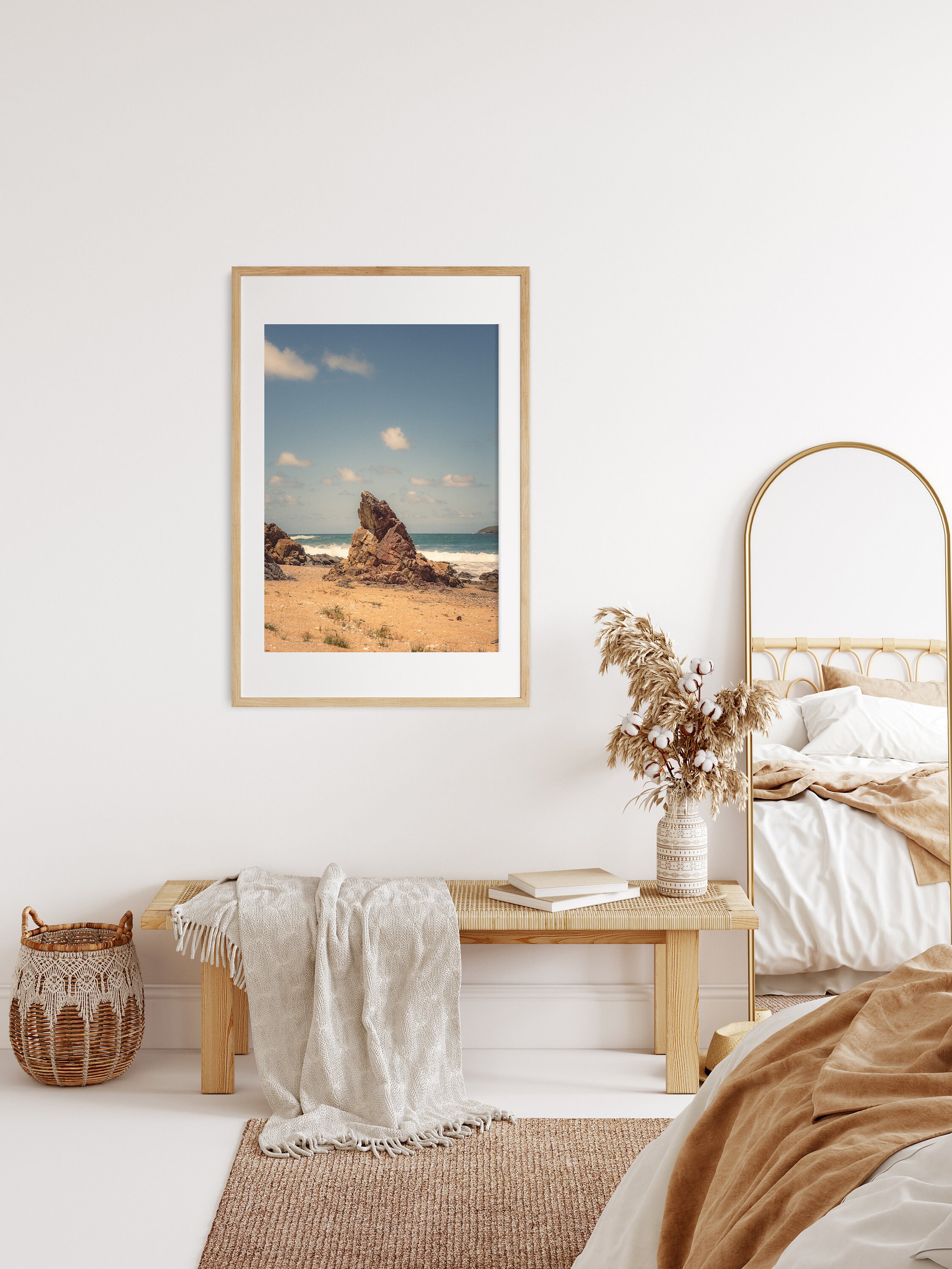 Vintage Beach Rock Downloadable Poster, Beach House Decor, Coastal ...