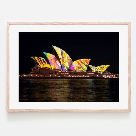 Sydney Opera House Poster Wall Decor Colorful Print Modern - Etsy