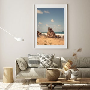 Vintage Beach Rock Downloadable Poster, Beach House Decor, Coastal ...