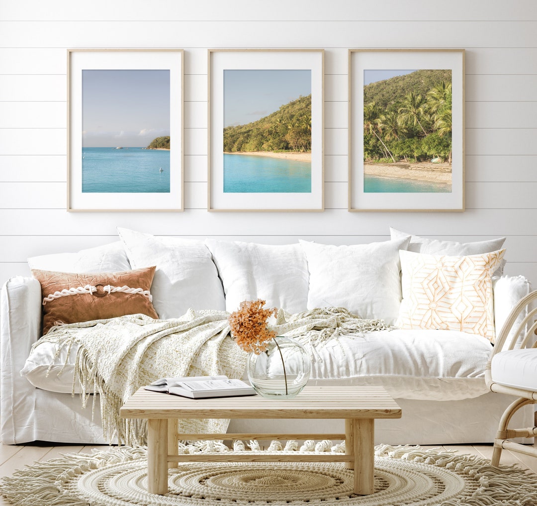 Set of 3 Fitzroy Island Beach Posters, Beach House Decor, Coastal ...