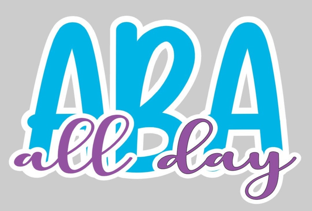 ABA All Day- Color SVG Cut File - Etsy