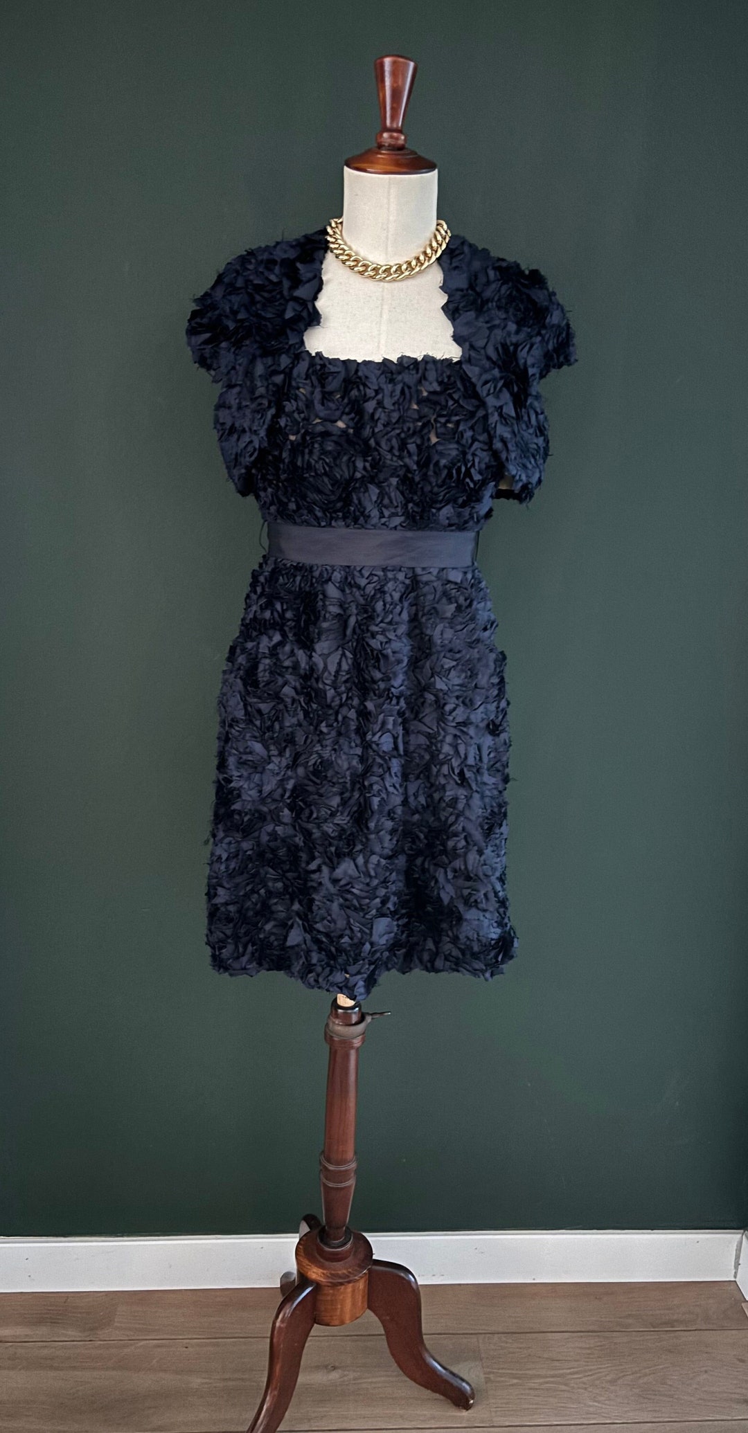 Parosh Dark Blue Strapless Dress Bolero in Size M - Etsy