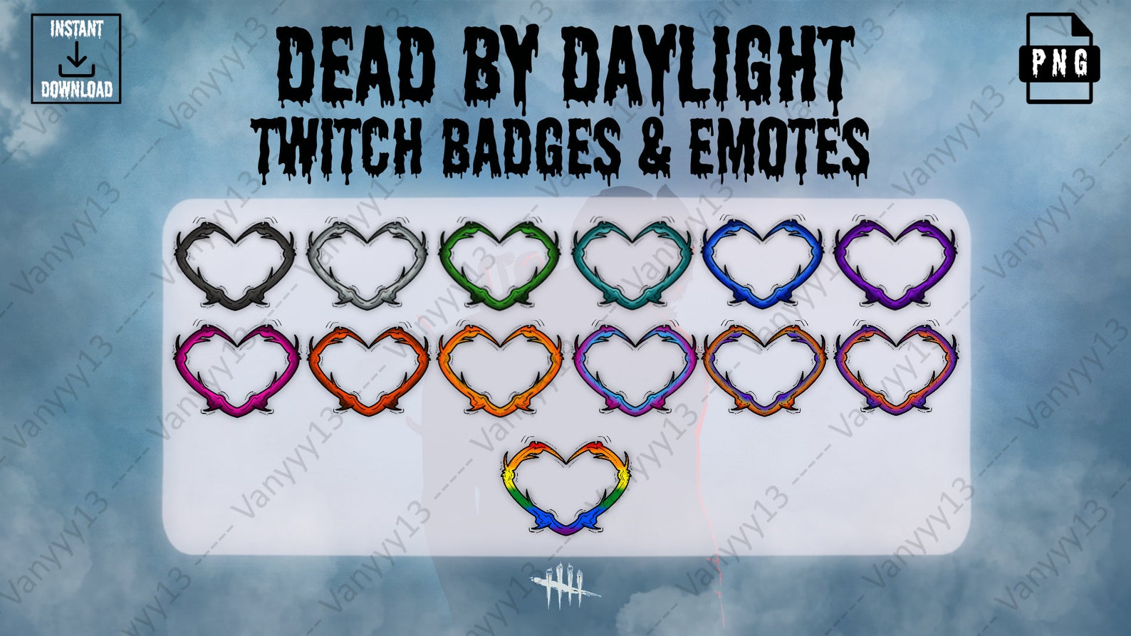 Dead by Daylight Twitch Badges & Emotes entity Heart - Etsy