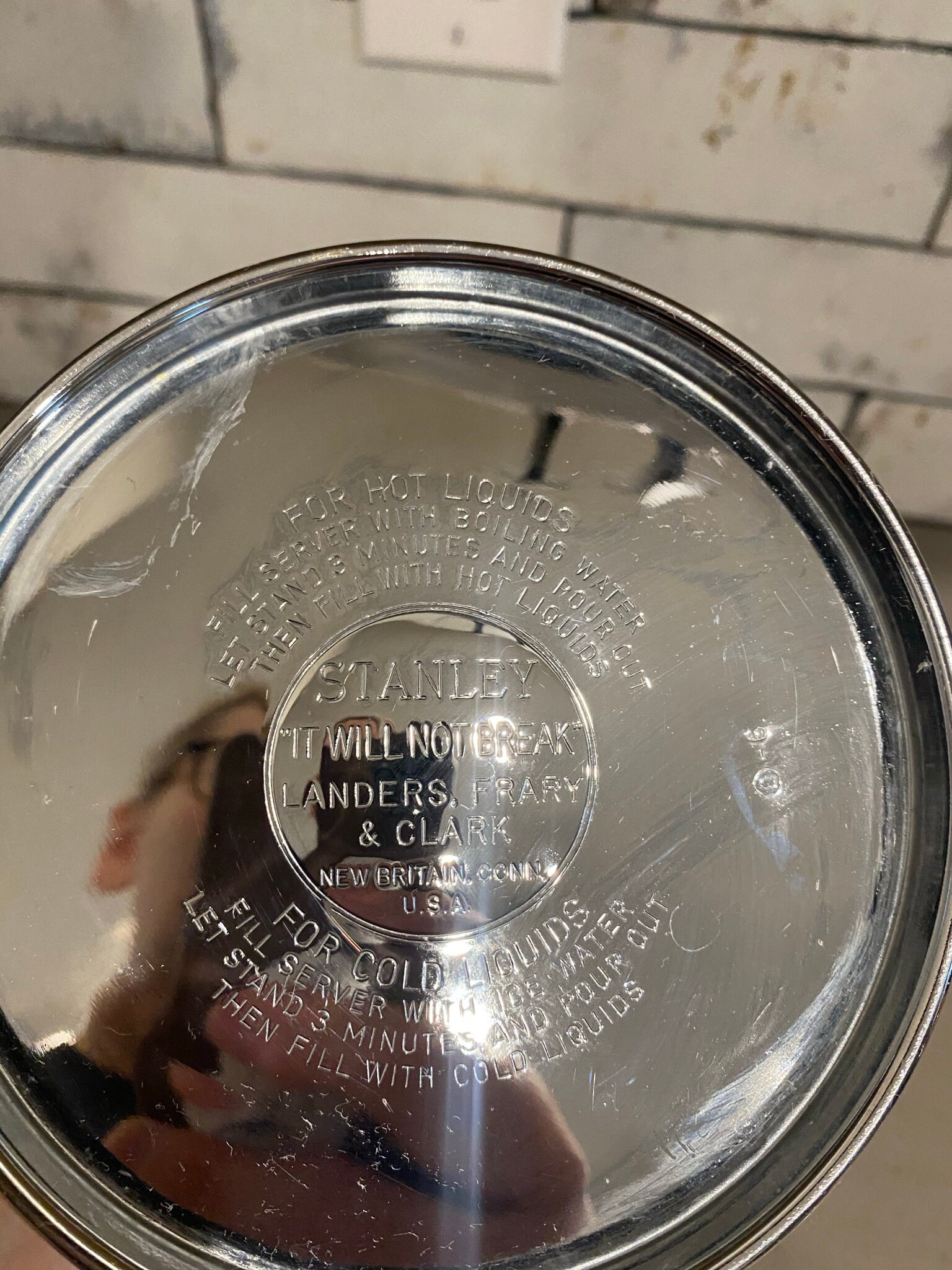 Vintage Stanley Landers Fray & Clark USA Silver Chrome Insulated ...