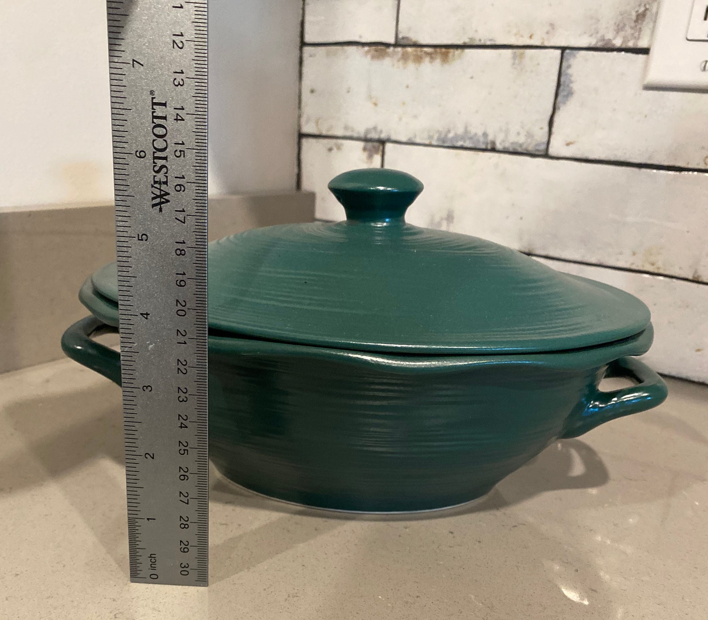 Corningware Stoneware Oval Casserole / Baking Dish Hunter Green W ...