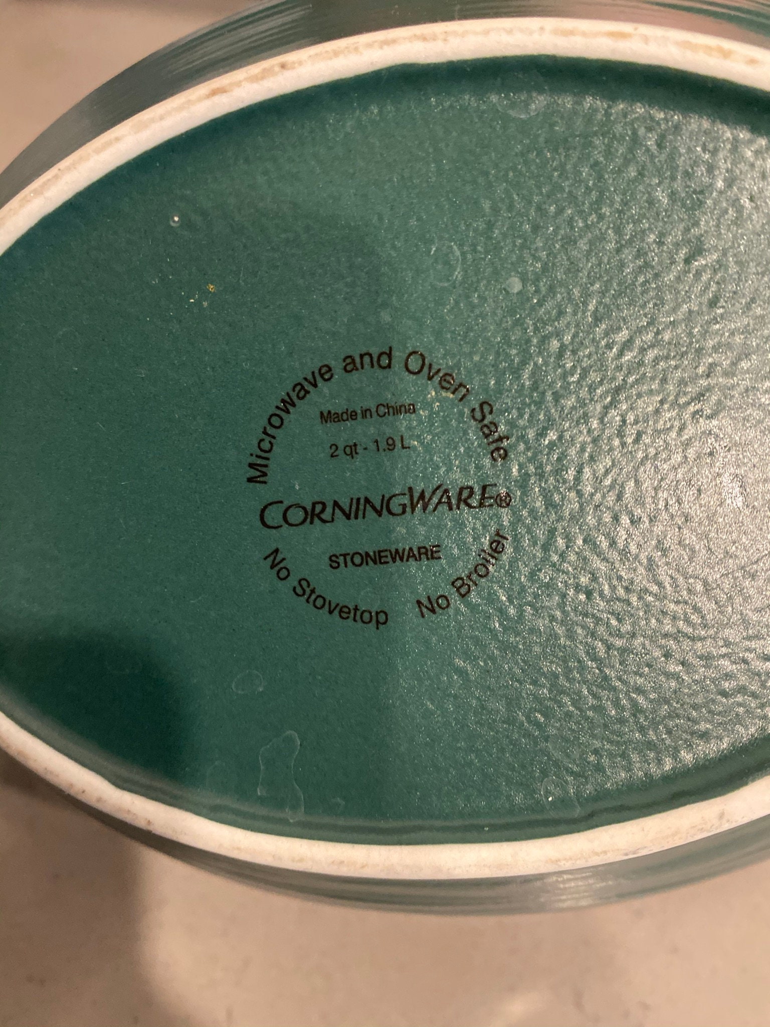 Corningware Stoneware Oval Casserole / Baking Dish Hunter Green W ...