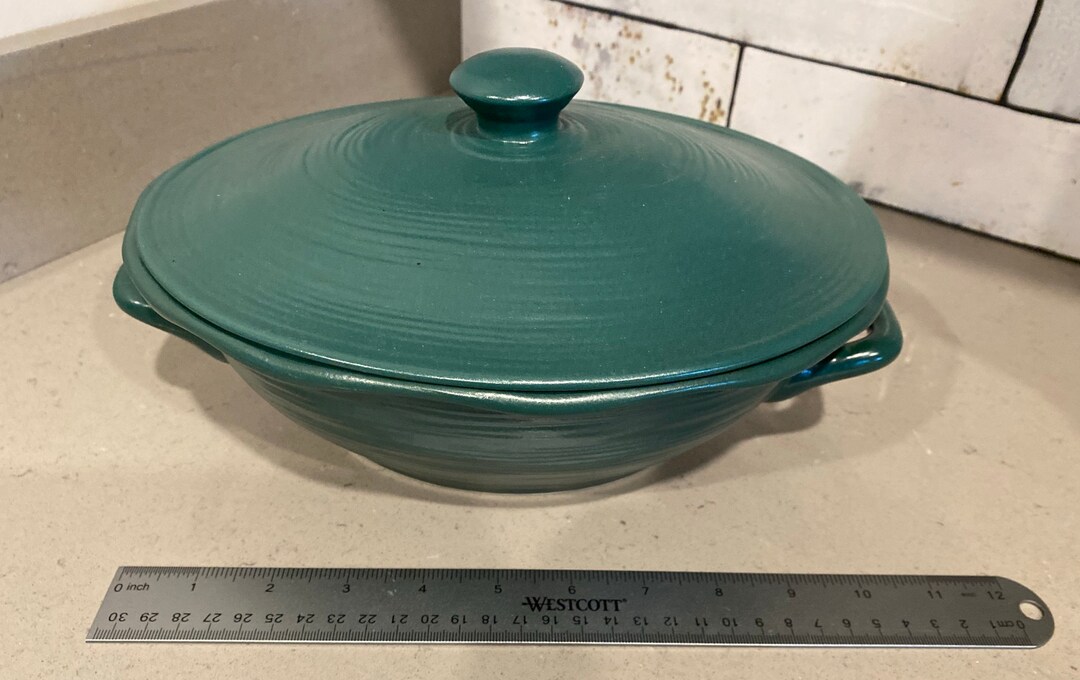Corningware Stoneware Oval Casserole / Baking Dish - Hunter Green W ...
