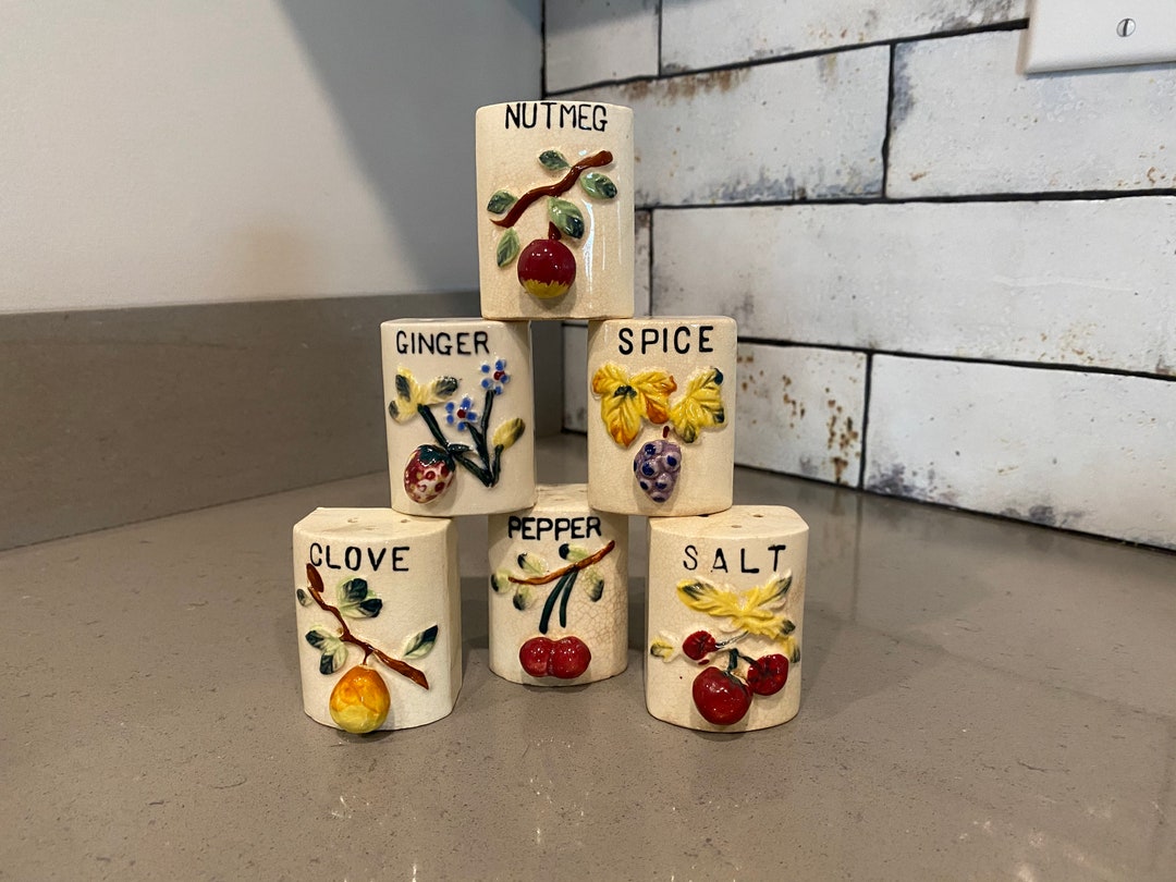 Miniature 3D Spice Set-nutmeg, Ginger, Spice, Clove, Pepper and Salt - Etsy
