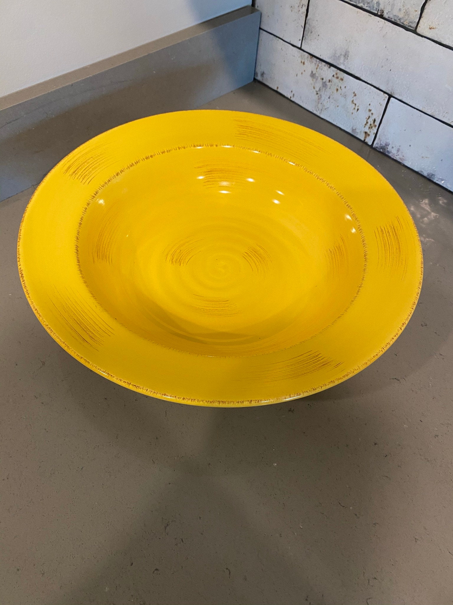 Vintage Gibson Yellow Serving Bowl - Etsy