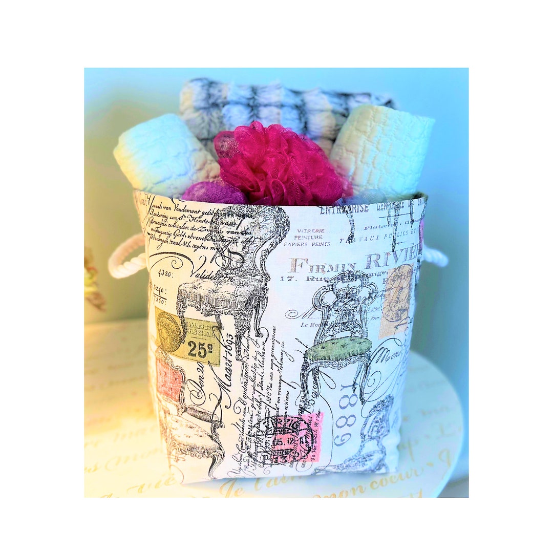 Fabric Storage Basket Sewing Pattern With Handles (digital Download) - Etsy