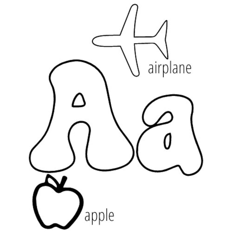 Alphabet Coloring Sheets - Etsy