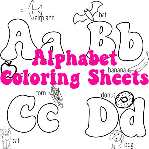 Alphabet Coloring Sheets - Etsy