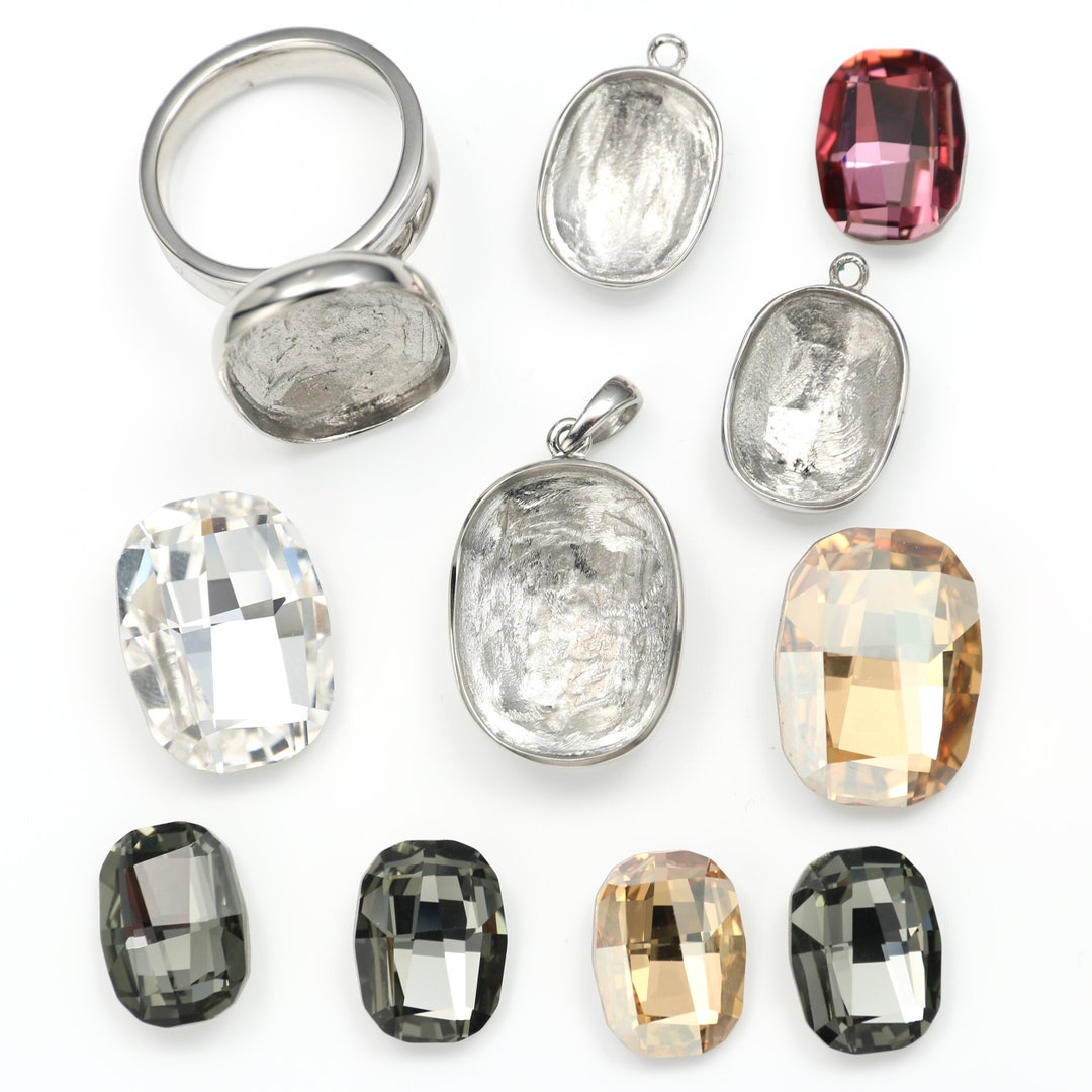 Stainless Steel Base, Swarovski 4795, Jewelry Findings, Empty Necklace ...