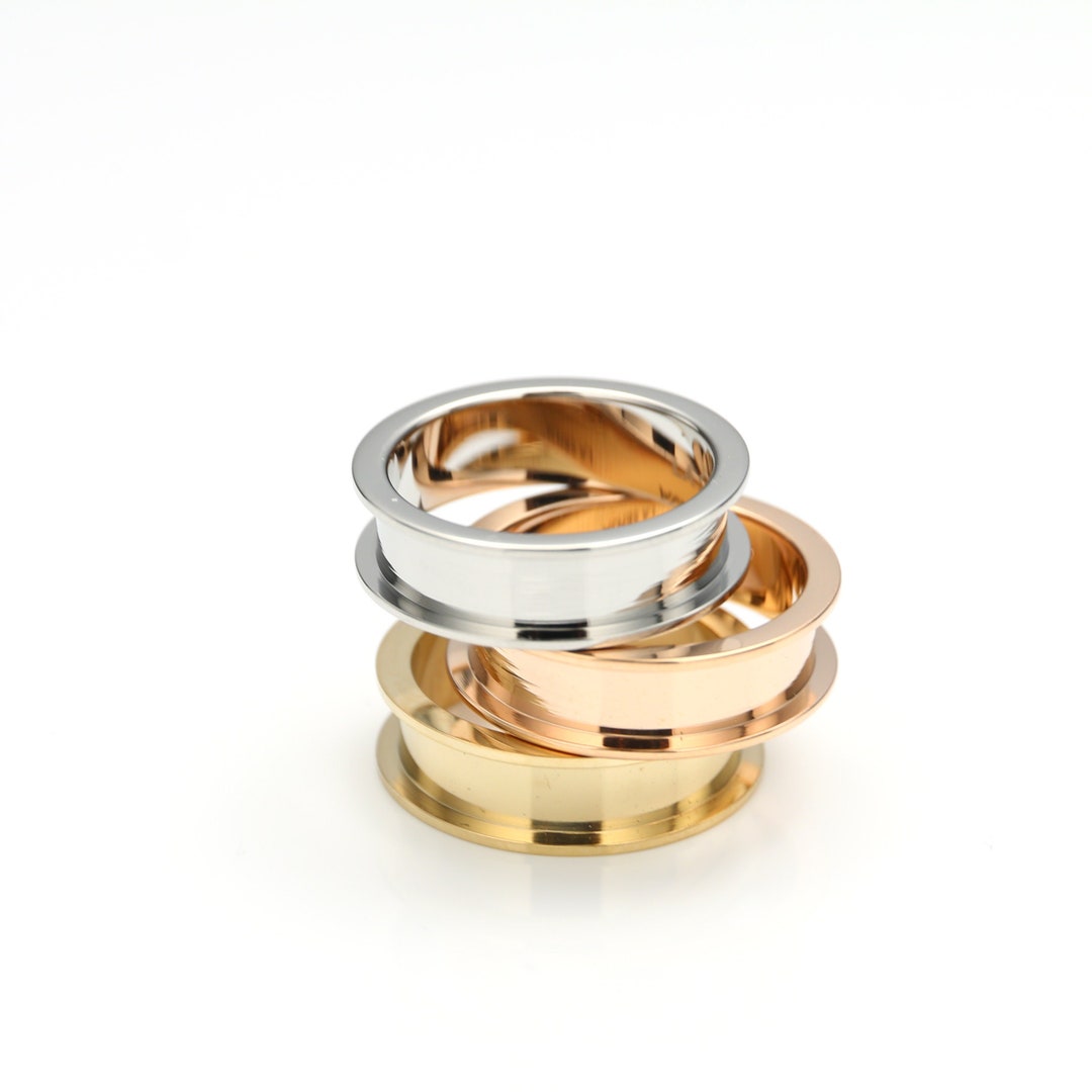 Stainless Steel Base, DIY Ring, Blank Base, Empty Jewelry Base, Resin ...