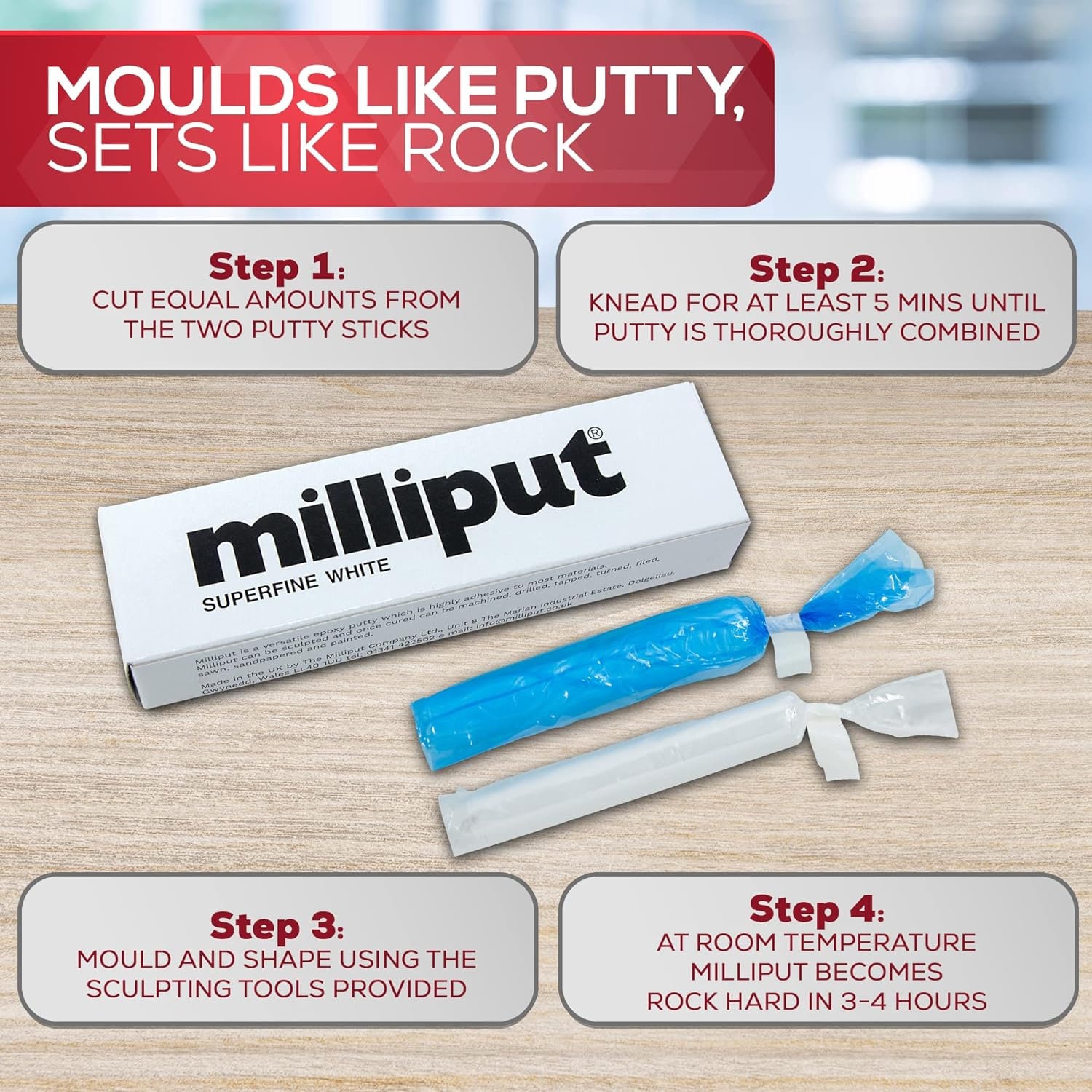 Milliput Superfine White 113.4g/4oz Kit epoxy Putty 2 Packs - Etsy