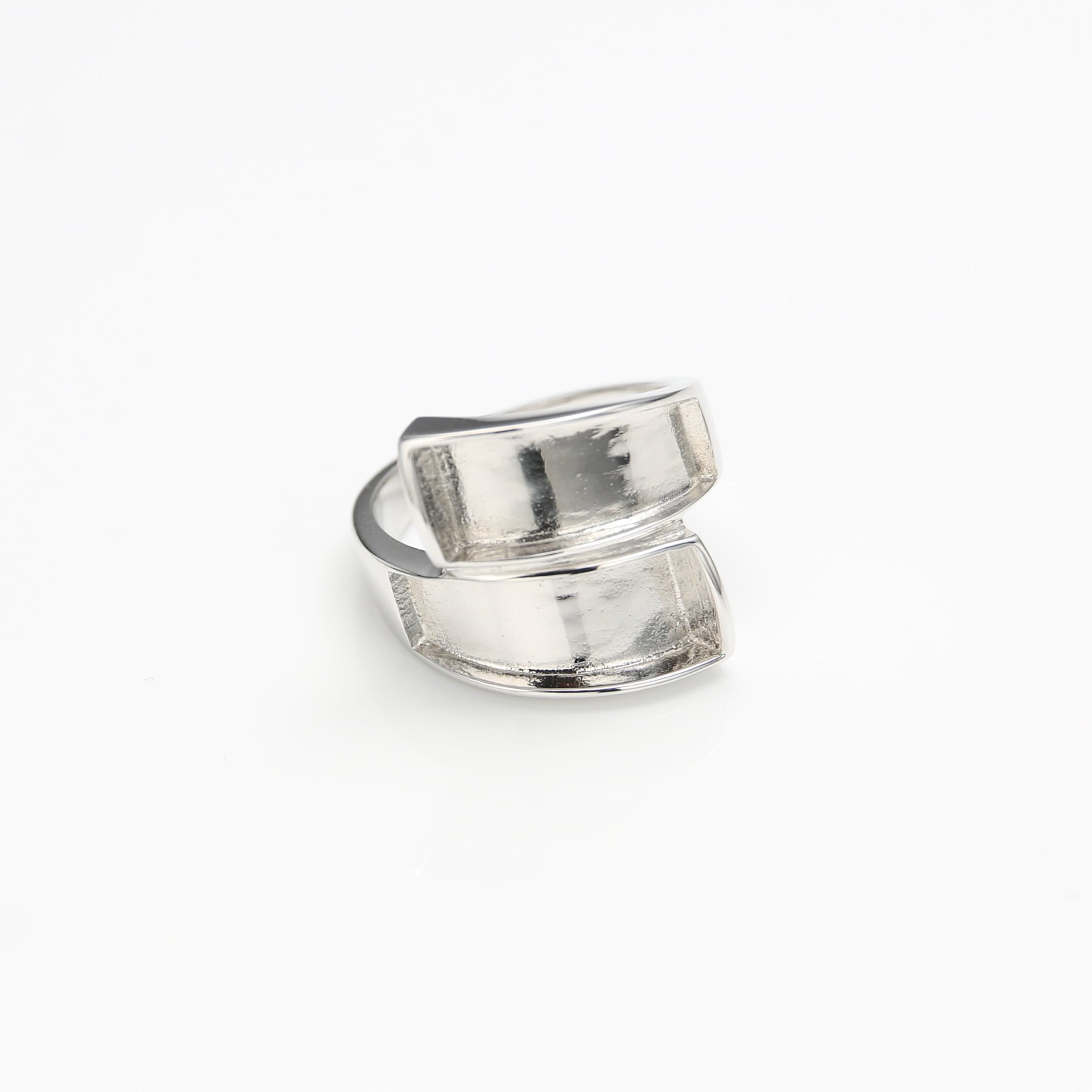 Silver Ring Empty Base, Blank Base, DIY Ring, Resin Elements, Jewelry ...