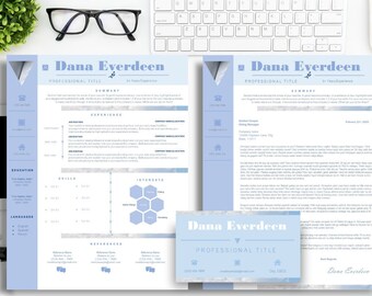 Cover Letter Business Card Resume - Etsy