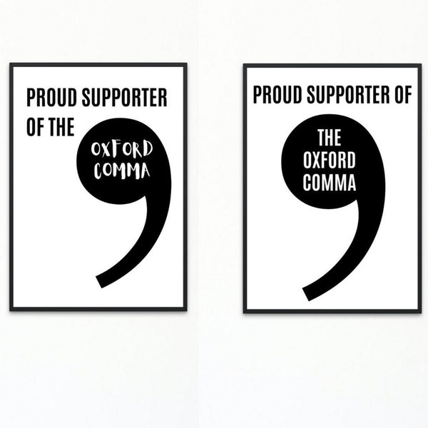 Oxford Comma - Etsy