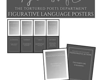 Taylor Swift-inspired Figurative Language Classroom Posters | High ...