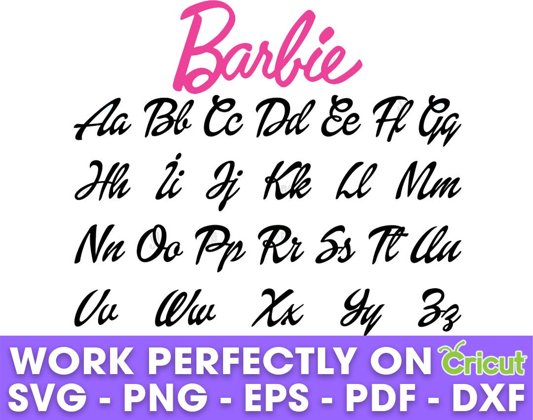 Barbie Font SVG barbie alfabeto letras barbie texto barbie - Etsy México