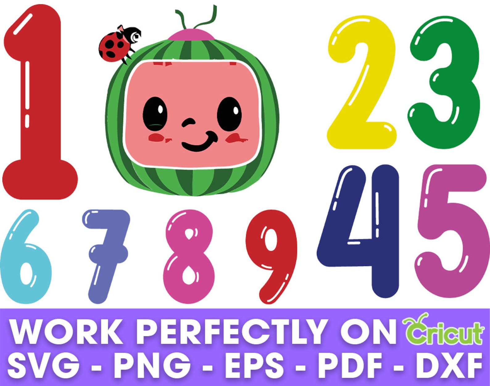 Cocomelon Numbers SVG Cocomelon Font Cocomelon Alphabet - Etsy Israel