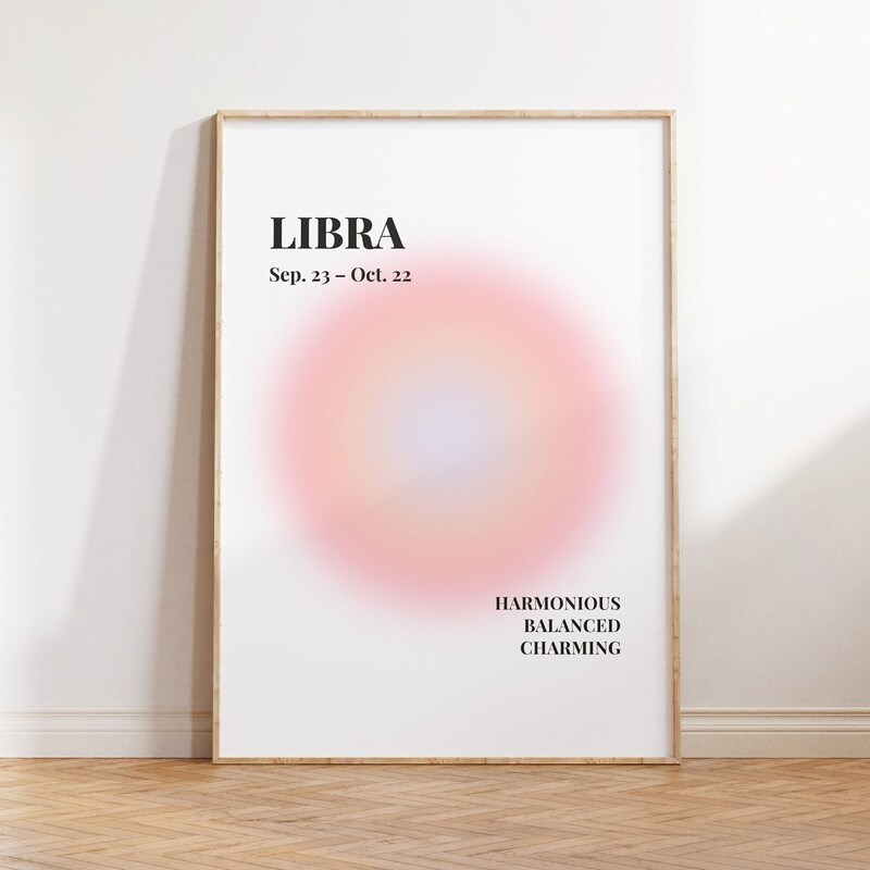 Libra Print - Etsy