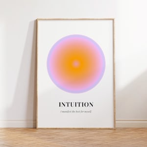 Intuition Print, Aura Poster, Gradient Wall Art, Spiritual Print ...