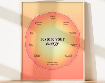 Good Energy Aura Poster Spiritual Wall Art Gradient Print - Etsy