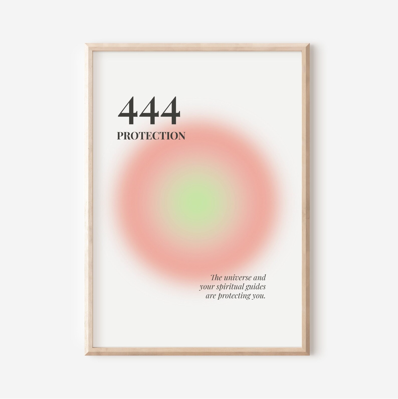444 Print Angel Numbers Poster Gradient Wall Art Spiritual - Etsy