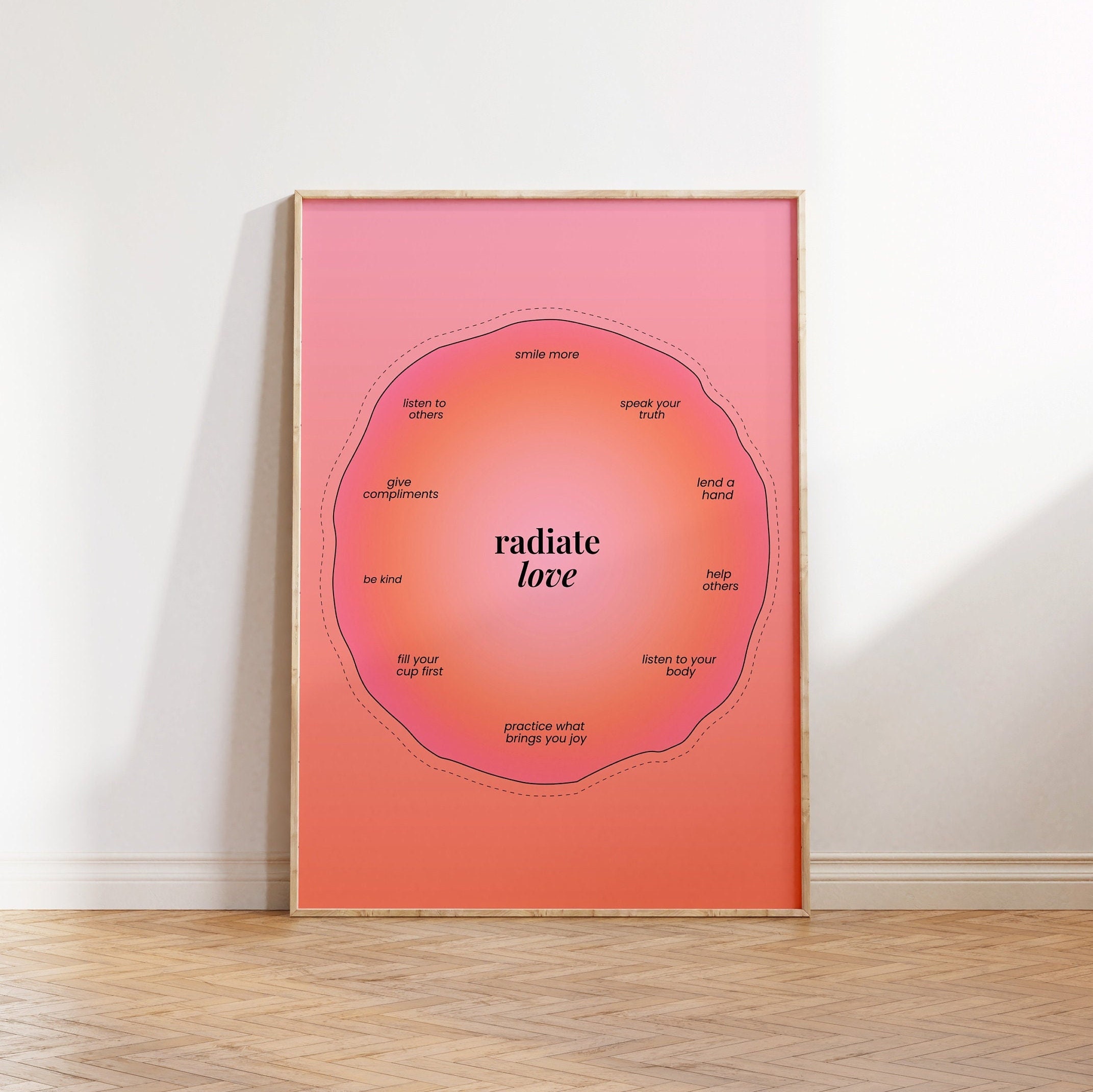 Love Wall Art Aura Poster Gradient Wall Art Spiritual | Etsy