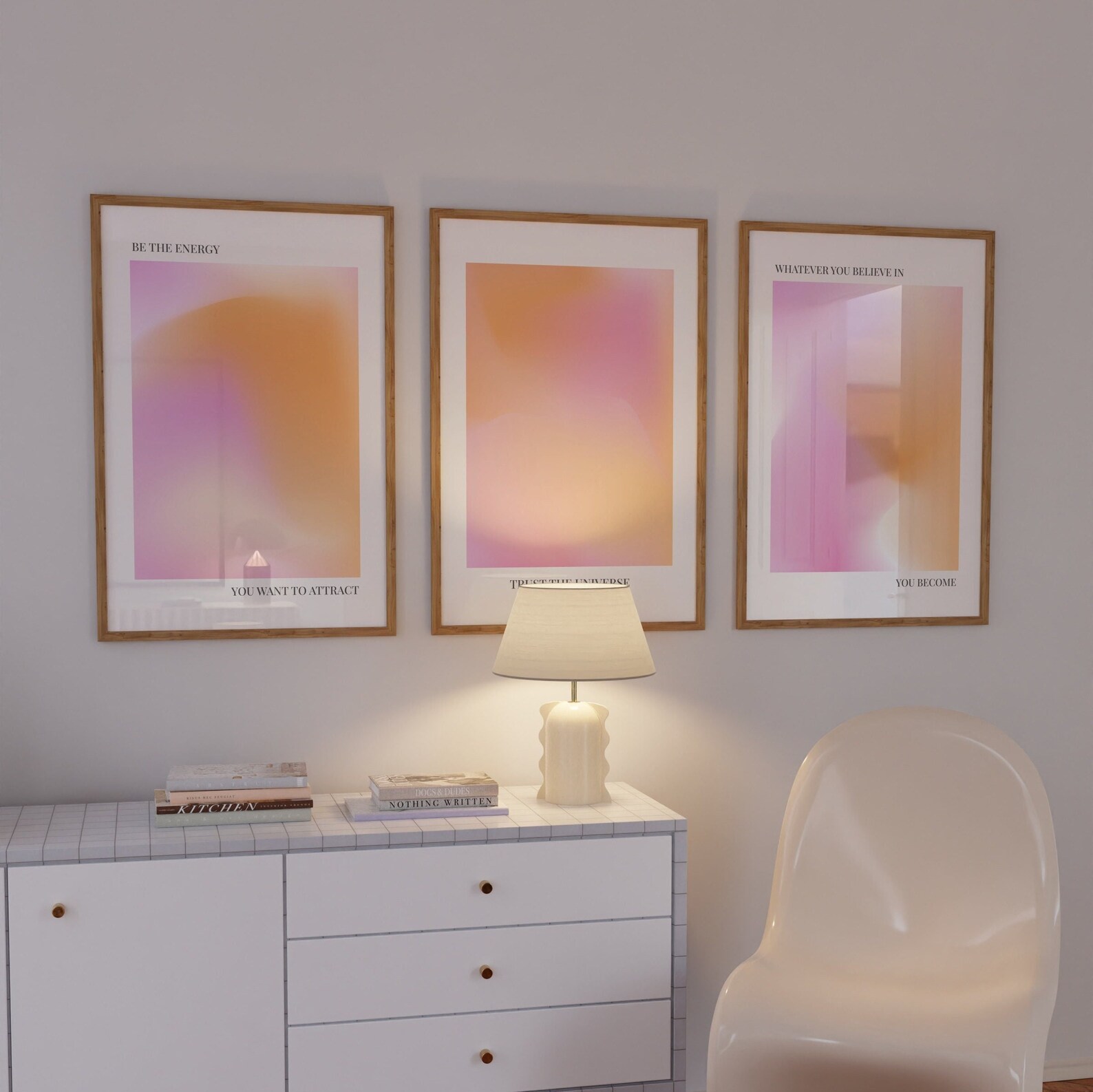 3x Aura Poster Spiritual Wall Art Gradient Print Angel - Etsy